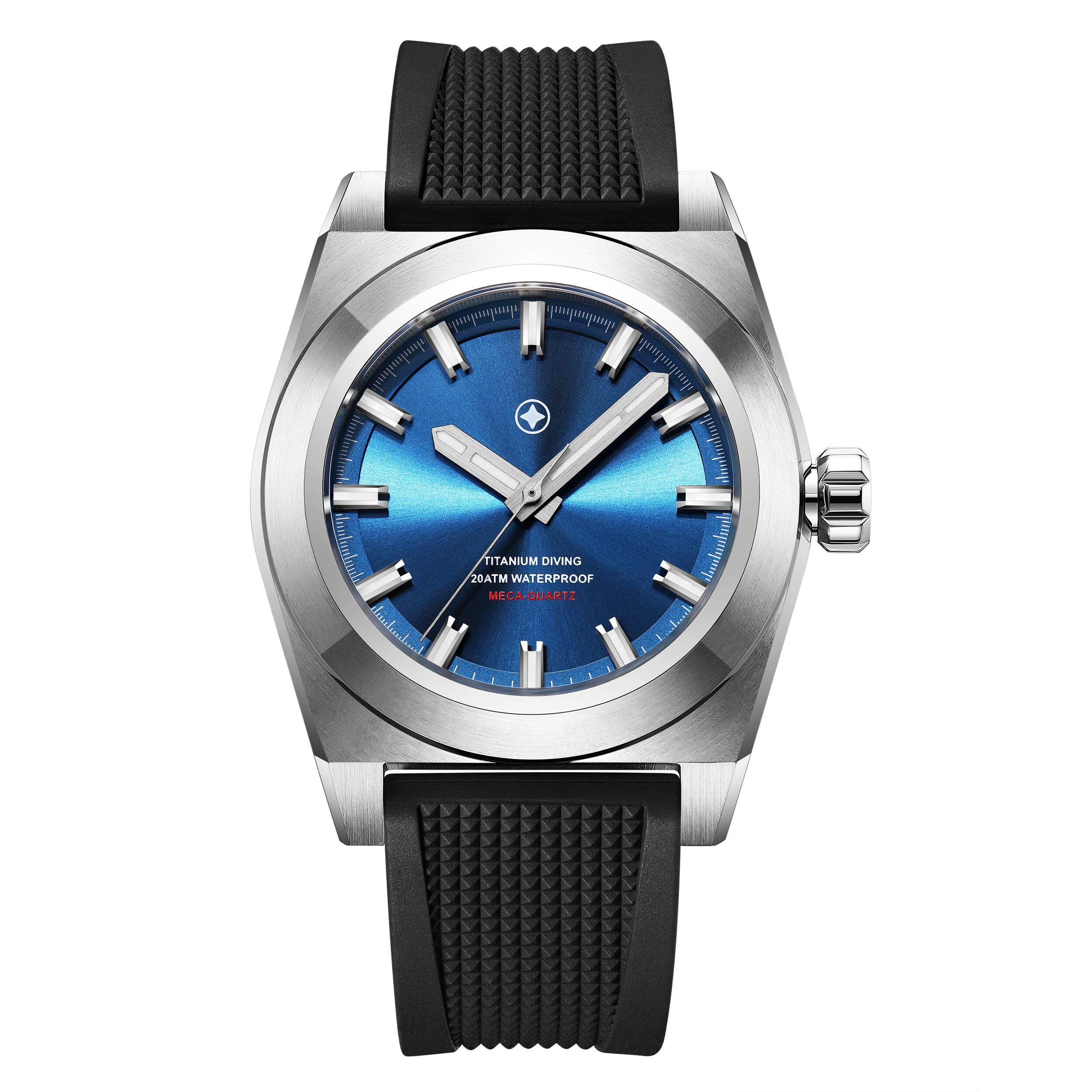 Brushed Titanium Diving Watch 20ATM Waterproof Seiko Movement Sapphire ...